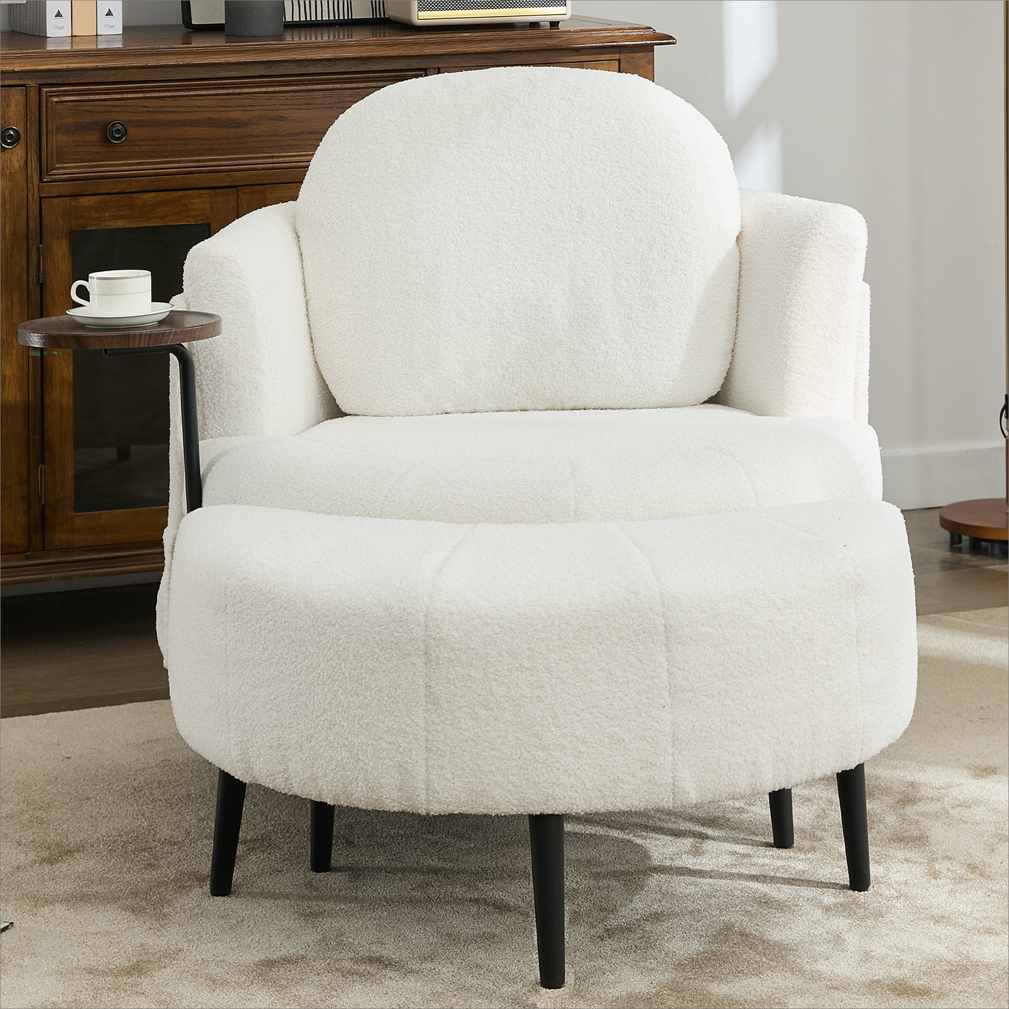Mercer41 [NEW ARRIVED] 42.5" Single sofa chair,One-piece side table ...